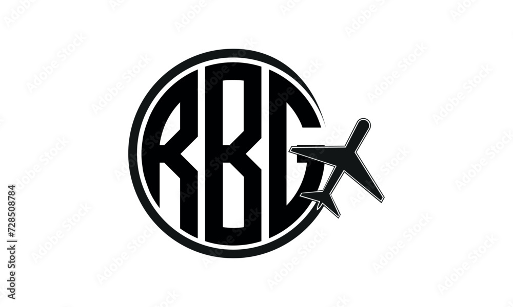 RBG three initial letter circle tour & travel agency logo design vector ...