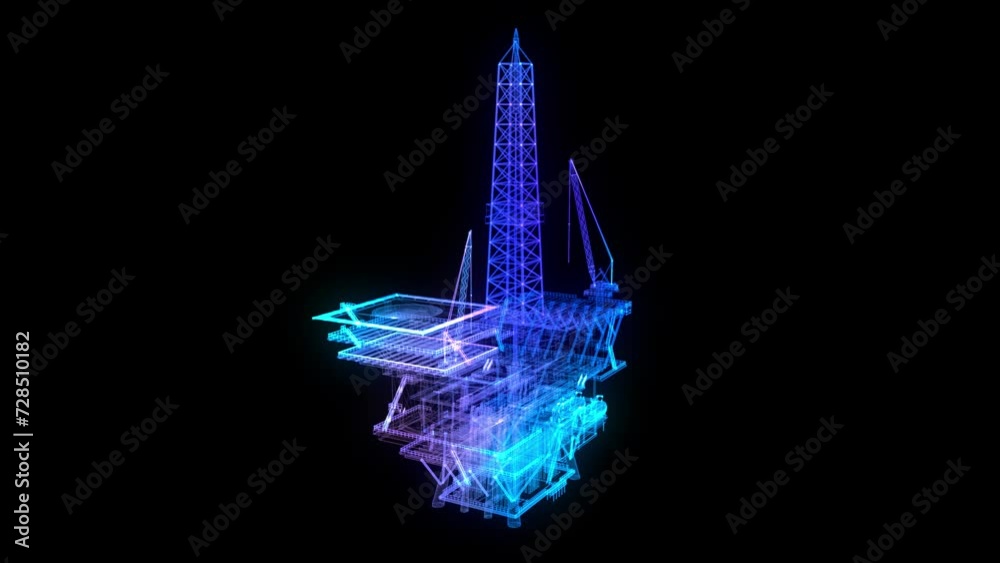 Vidéo Stock Ocean oil gas drilling rig. Offshore oil platform for ...