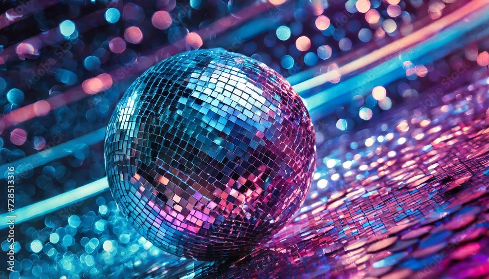 abstract neon glowing vibrant background pattern sparkling disco ball ...