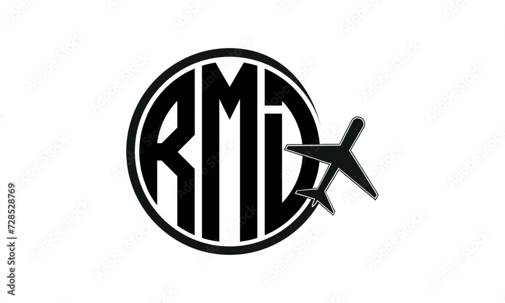 RMD three initial letter circle tour & travel agency logo design vector ...