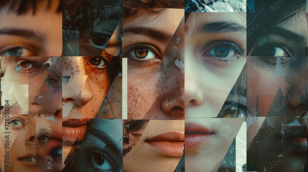 A collage of photos showcasing the different expressions and features ...