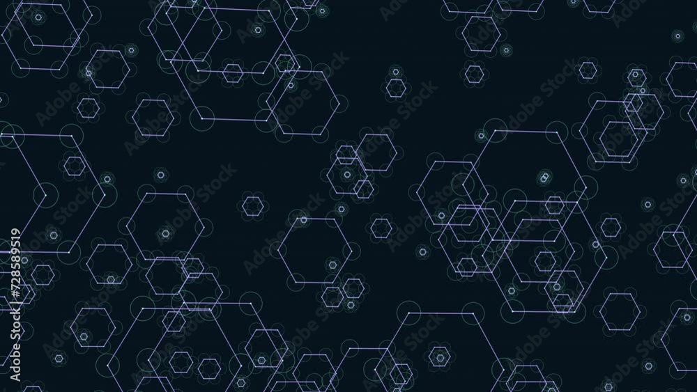 An interconnected network of hexagons forms a mesmerizing pattern on a ...