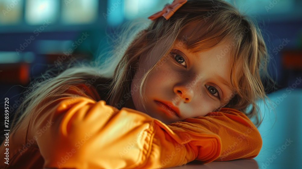 typical school child or kindergarten, little girl, about 4-5 yea Stock ...