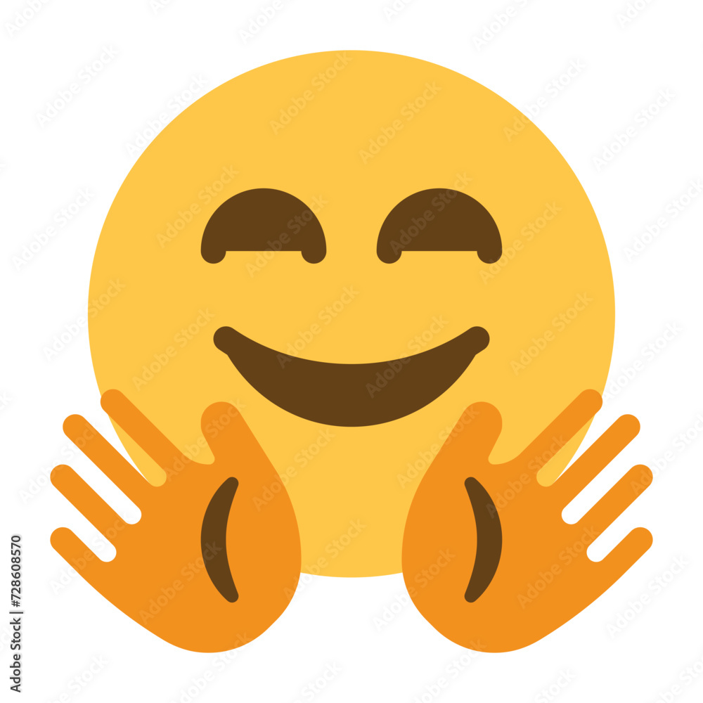 Hugging Face Emoji Icon Set Stock Vector Adobe Stock