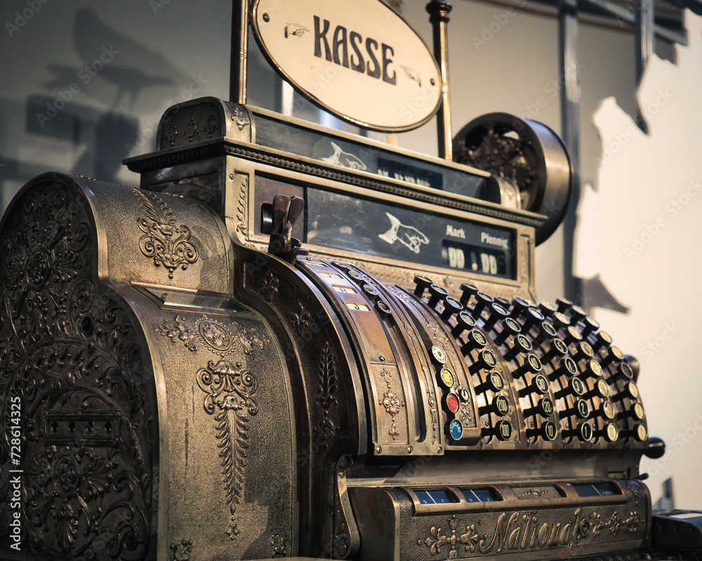 Vintage Cash Register - Kasse - Background - Concept - Shop - Retro ...