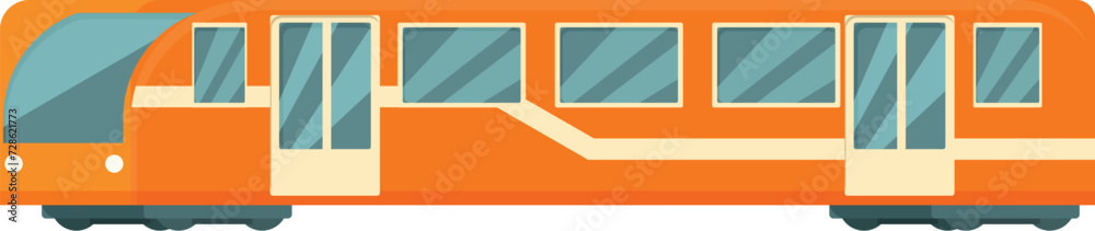 Subway train icon cartoon vector. Map city transport. Metro ticket rail ...