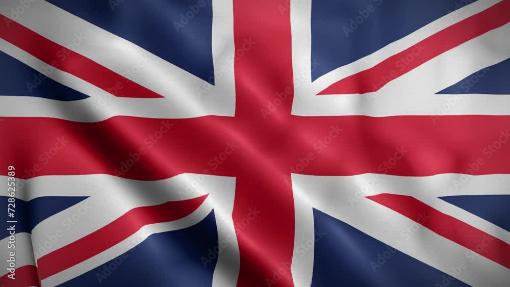 United Kingdom waving flag, Flag of United Kingdom Animation, British ...