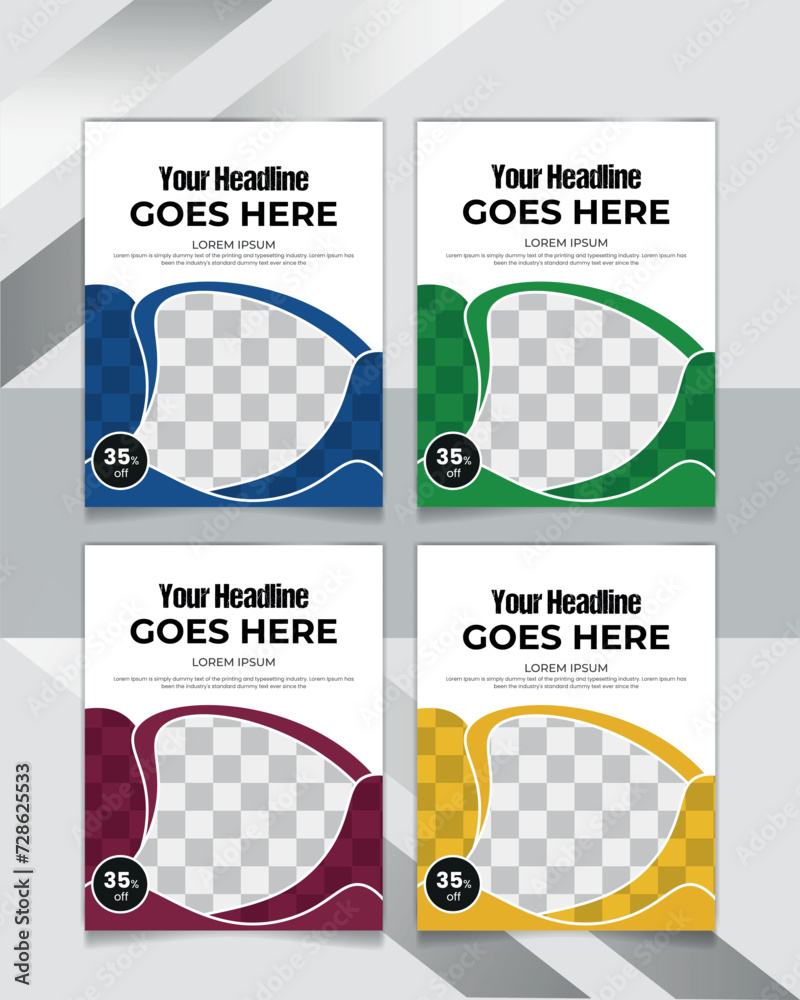 Healthy food menu minimalis flyer design and restaurant poster design ...