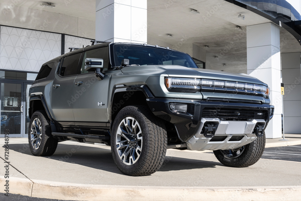 GMC Hummer EV Electric Vehicle SUV Edition 1 display. GMC will offer ca ...