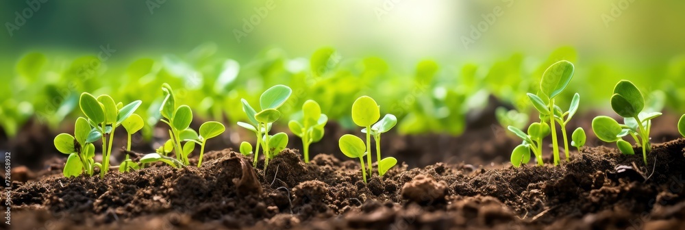 Sinapis Alba Seedlings In The Garden Bed, Background Image, Background ...