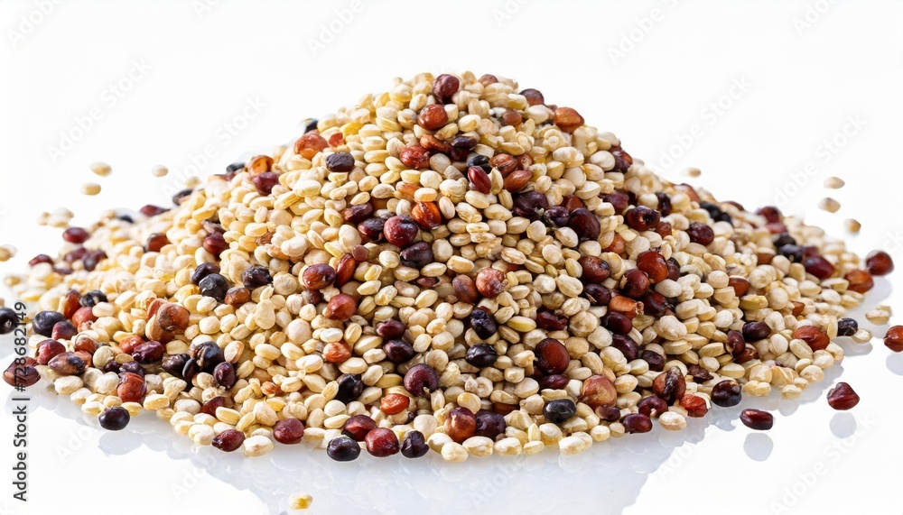 heap of mixed quinoa seeds isolated on transparent background png Stock ...