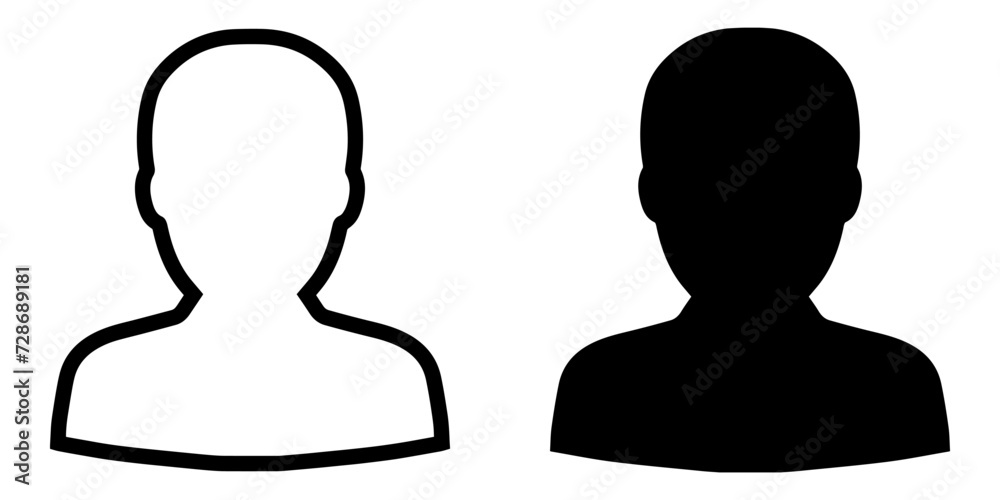 User icon vector. Profile symbol in trendy flat style. Profile vector ...