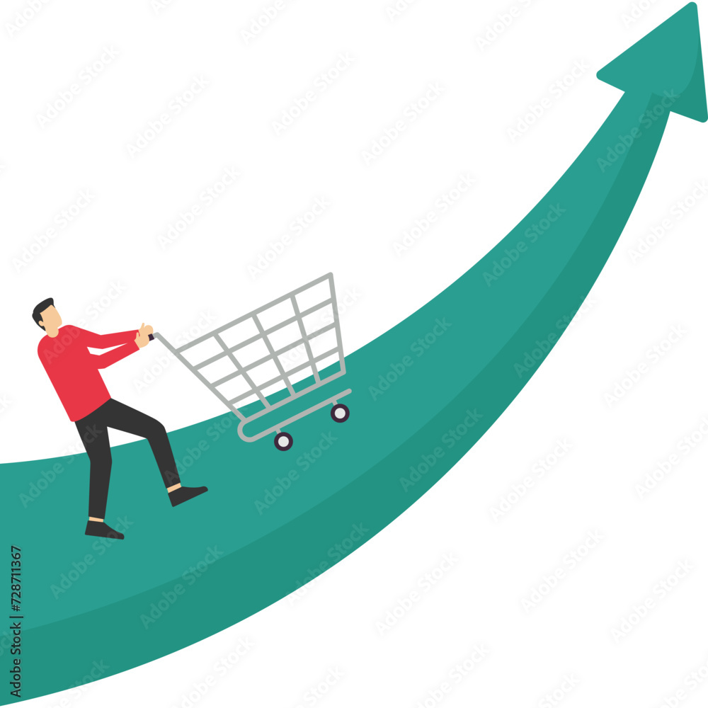 marketing strategy concept, Increase sales or profit, growth in ...