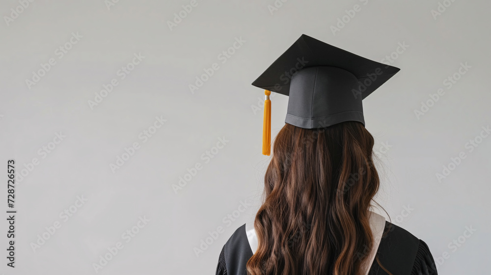 Studio photography of an academic cap, graduate cap, mortarboard, or ...