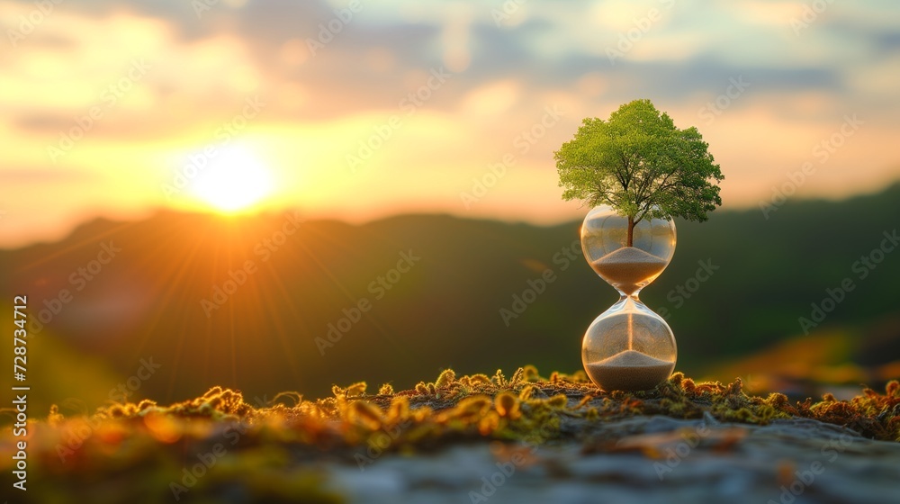 Tree and forest extinction, showcasing the stark contrast between a ...