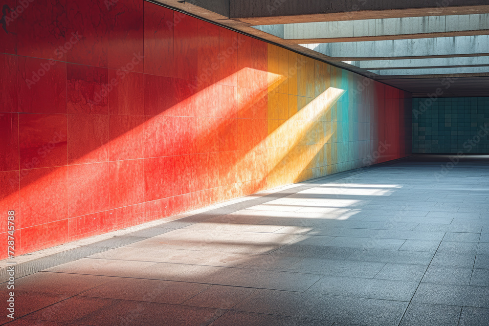 Foto de An abstract photograph of intersecting shadows on a city ...