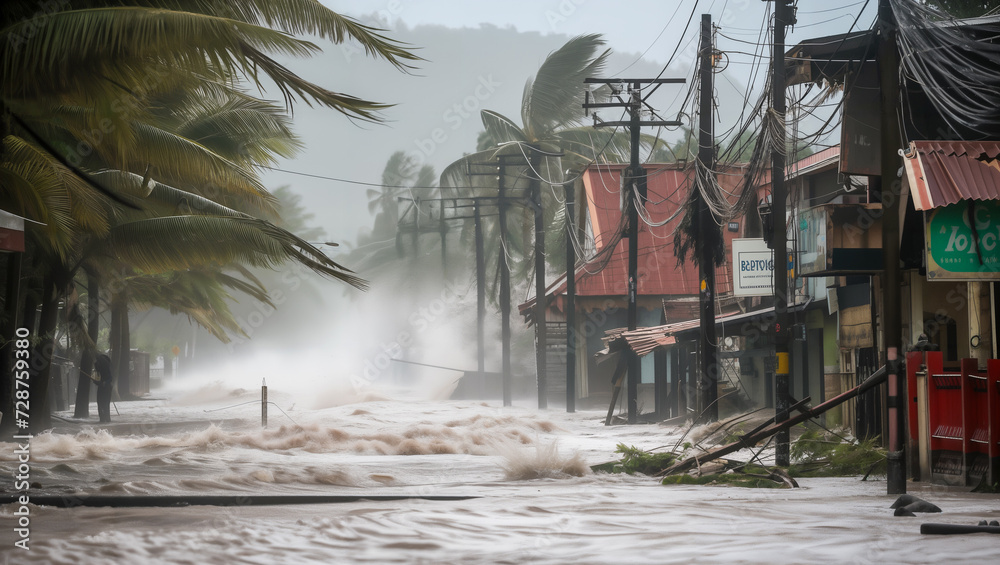 A coastal town in the Philippines faces the aftermath of a typhoon ...