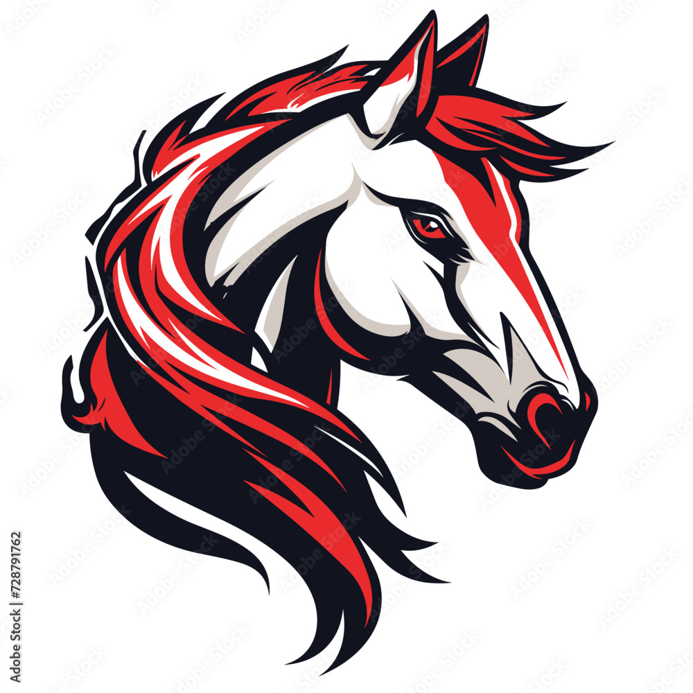 Esport vector logo horse, icon, sticker, symbol, equine, hoss, nag ...