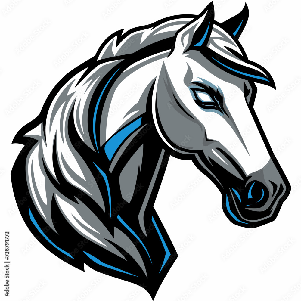 Esport vector logo horse, icon, sticker, symbol, equine, hoss, nag ...