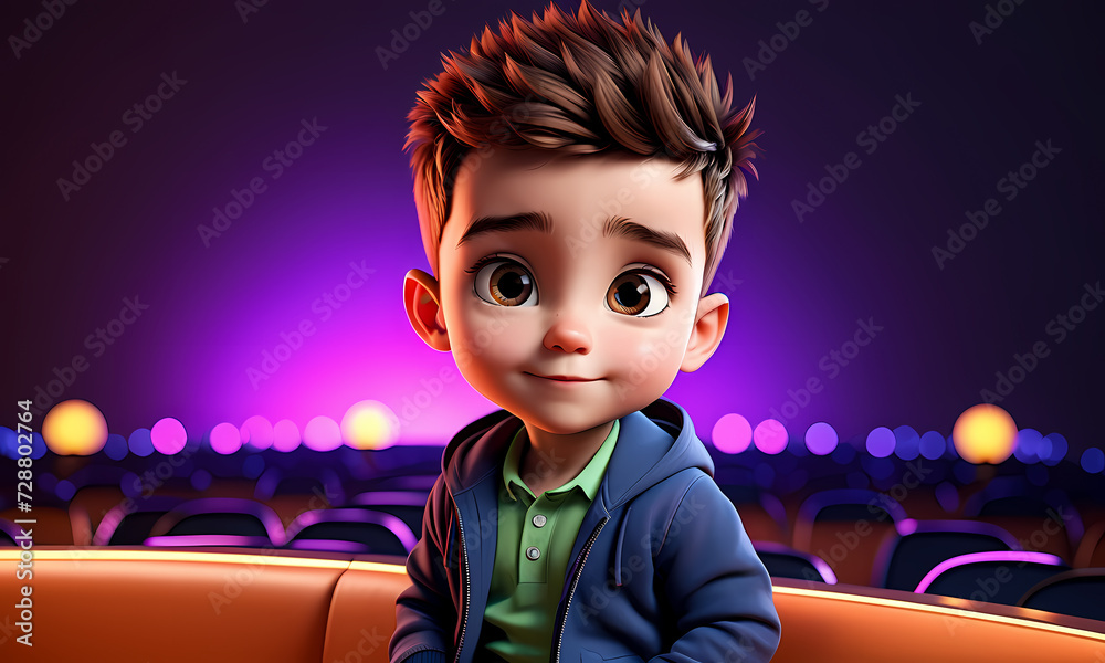 cartoon characters , 3D illustration Stock Illustration | Adobe Stock