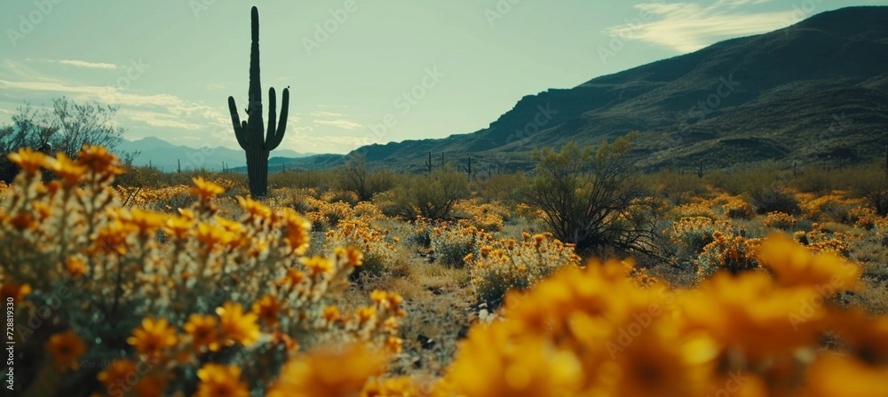 Desert Guardian: The Enchanting Beauty of a Lone Cactus, Its Spines ...