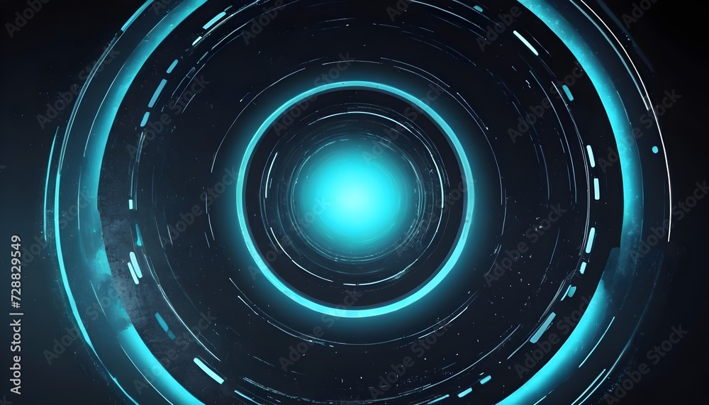 Abstract, modern, circular space, futuristic round background graphic ...