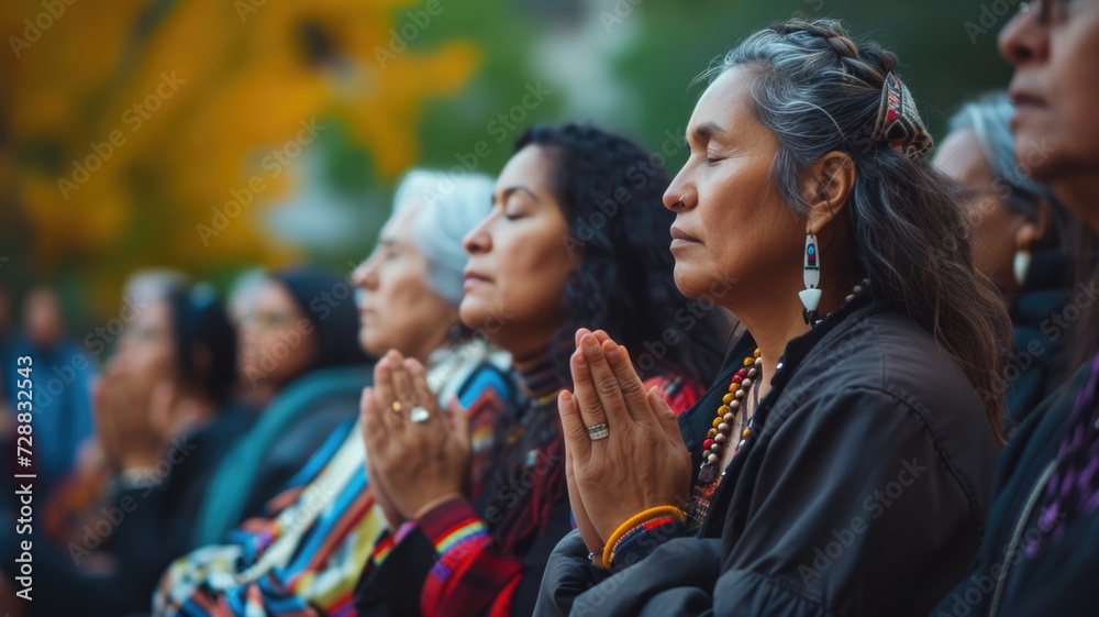 People from various backgrounds joining in prayer to seek solace and ...