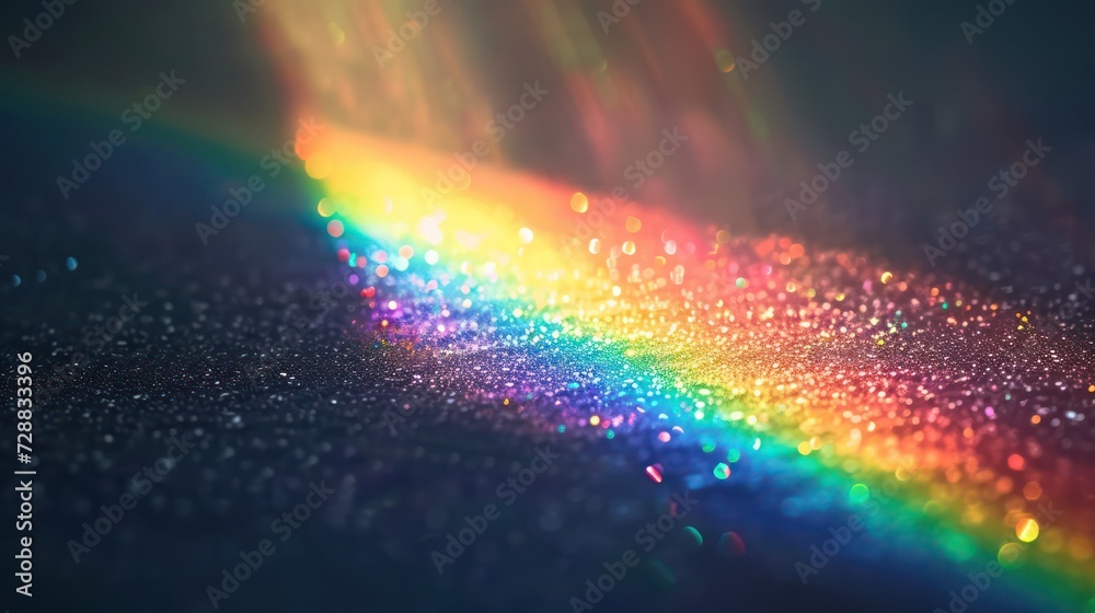 Rainbow light dispersion creates a colorful rainbow backdrop. Stock ...