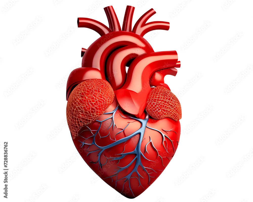 human heart cut out isolated on transparent background, png image Stock ...