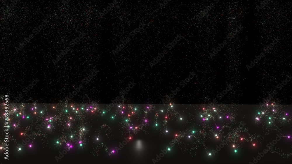 Glowing Magic Ball Hit The Floor, Glowing Particle Falling On Black ...