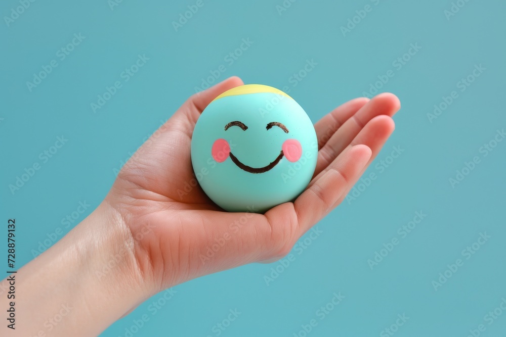Smiling Emoji cuddly companion Smiley, Vector Design positivity. Star ...