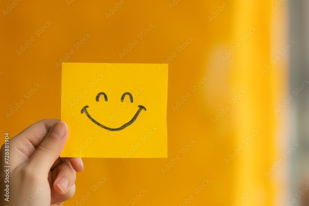 Happy customer sticky note cards smiling emojis positive feedback ...