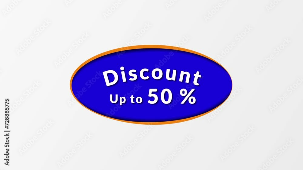 Promotional animation 50% off. animated background footage visualizing ...