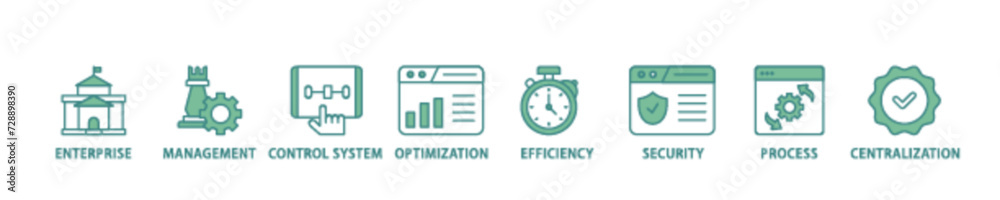Industrial control system icon set flow process illustrationwhich ...