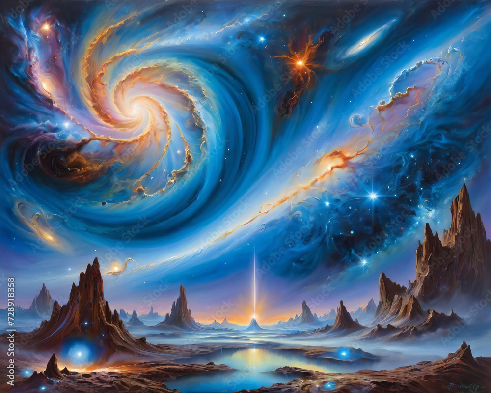 Mystical Celestial Horizons - Unreal cosmic scenery with celestial ...