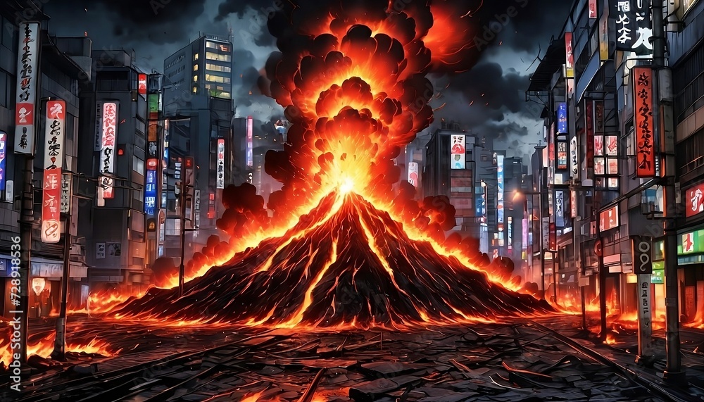 Volcano Eruption: Epic immersive volcanic eruption in the middle of a ...