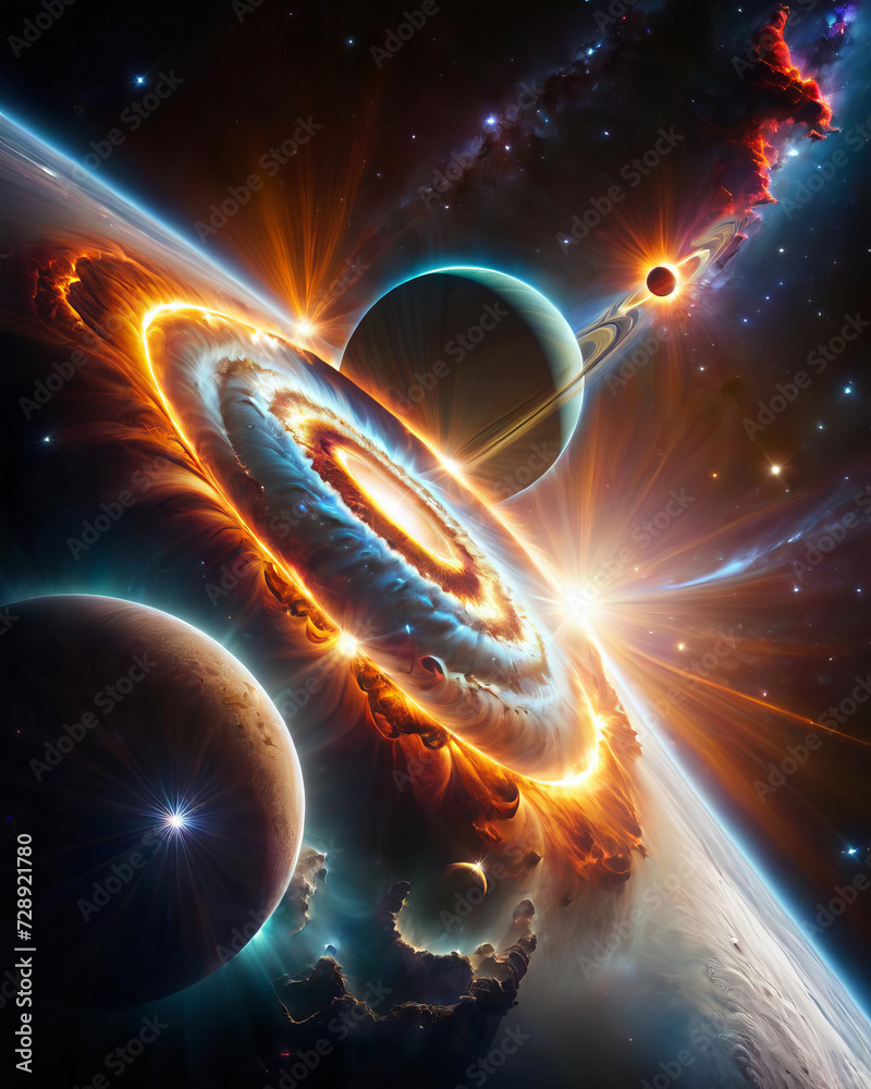 Cosmic Wonder - Unreal celestial scenery with intense radiance ...