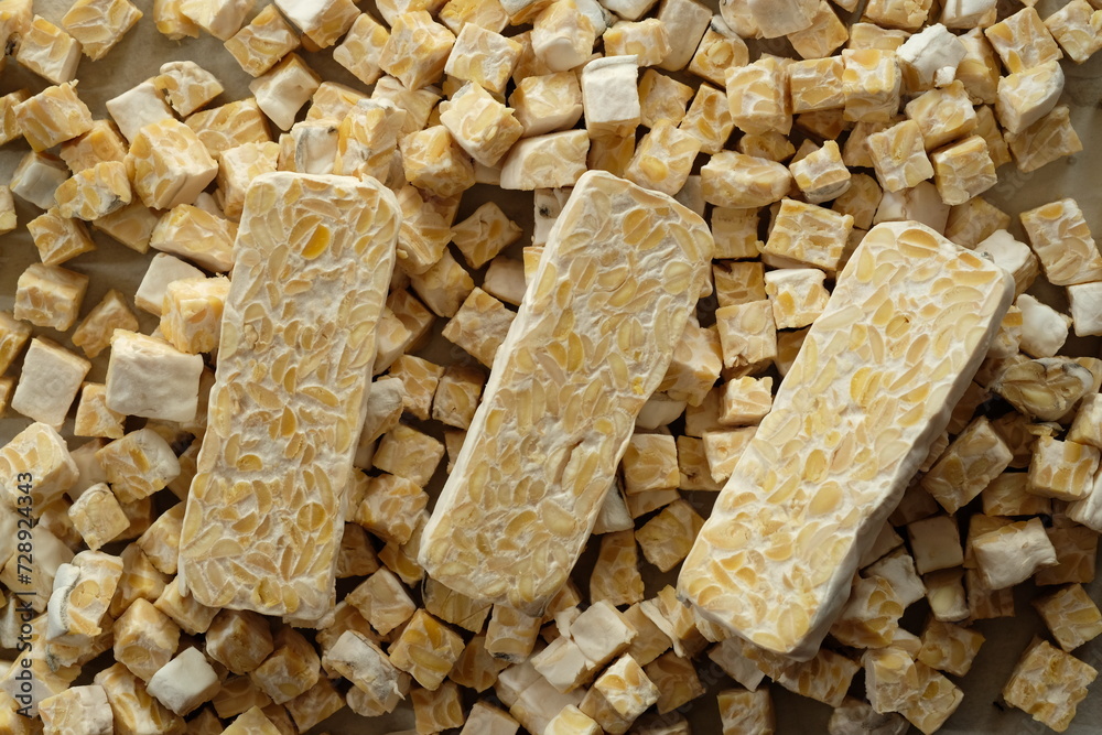 Tempeh or tempe is a traditional Indonesian food made from fermented ...