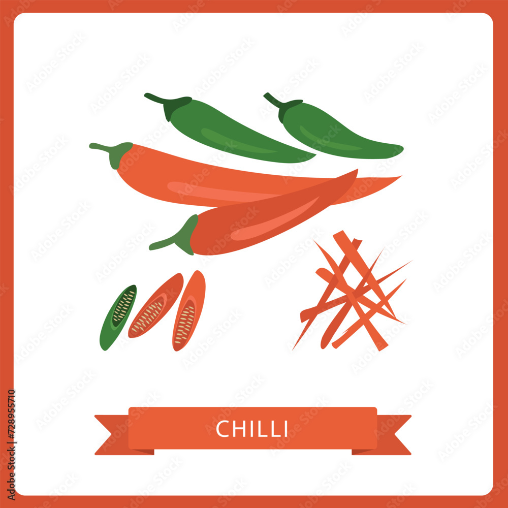 Chilli cartoon vector. free space for text. Wallpaper, vector ...