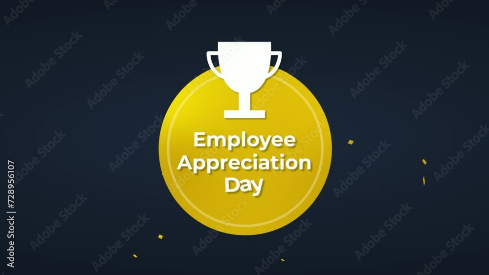Happy National Employee Appreciation Day animation, employee ...