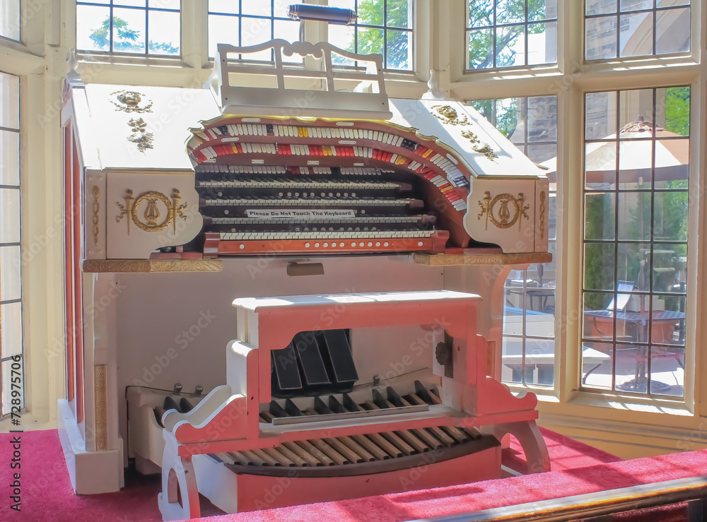 Toronto, Ontario, Canada. Aug 10, 2011. The Pipe organ inside Casa Loma ...