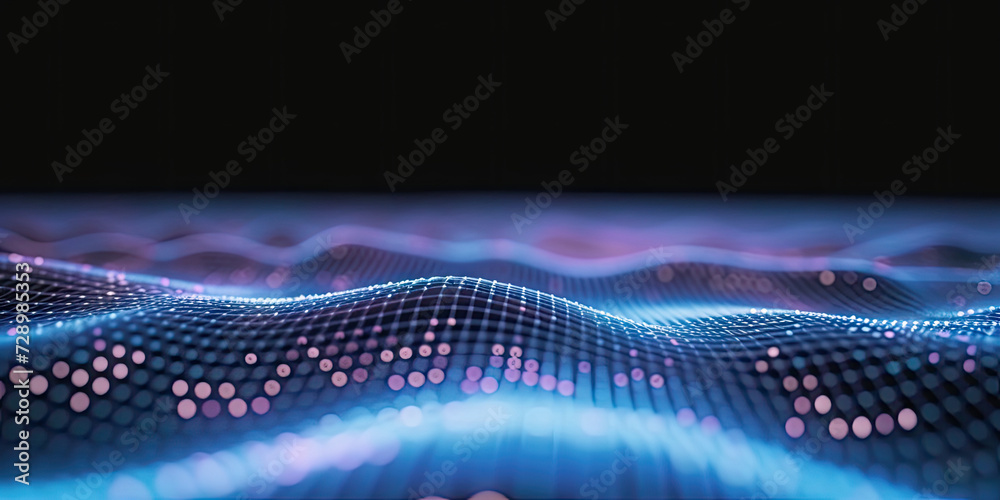 3d abstract dots representing digital binary data. Concept for big data, deep machine learning ...