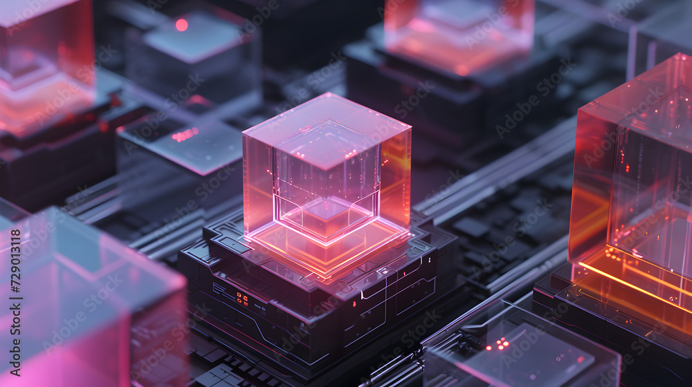 AI cubes, merging the principles of cubism with technological ...