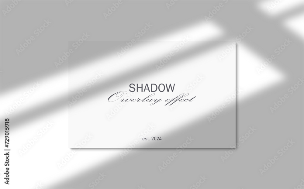 Realistic mock-up business card with window shadow overlay effect ...