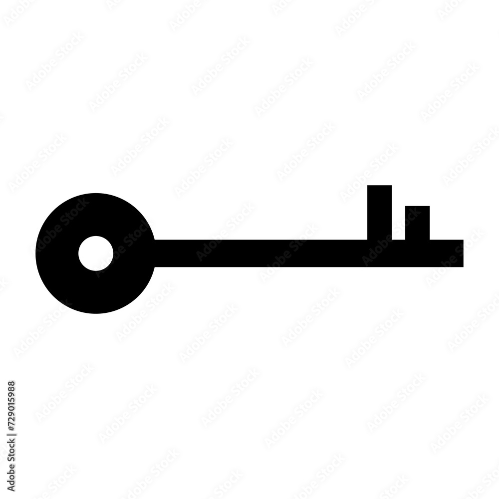 Black Key Icon in trendy flat style isolated on white background. Key ...