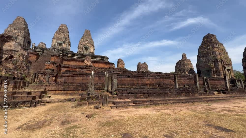 Frontal view of the Hindu temple Pre Rup, built in the 10th century for ...