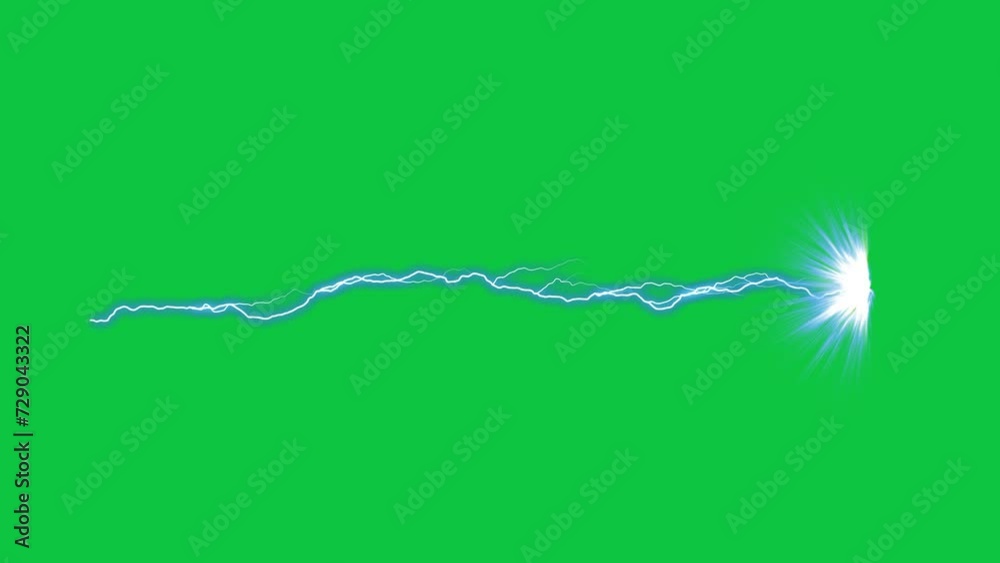 Blue electric lightning superpower attack animation effect overlay ...