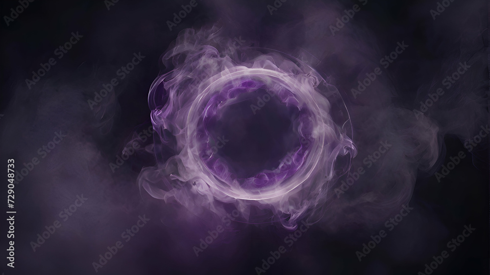 Smoke exploding outward from circular empty center, dramatic smoke or ...