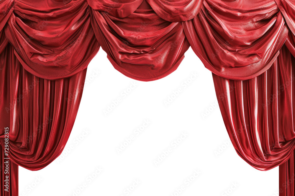 Red stage curtains for the theater, cut out - stock png. Stock ...