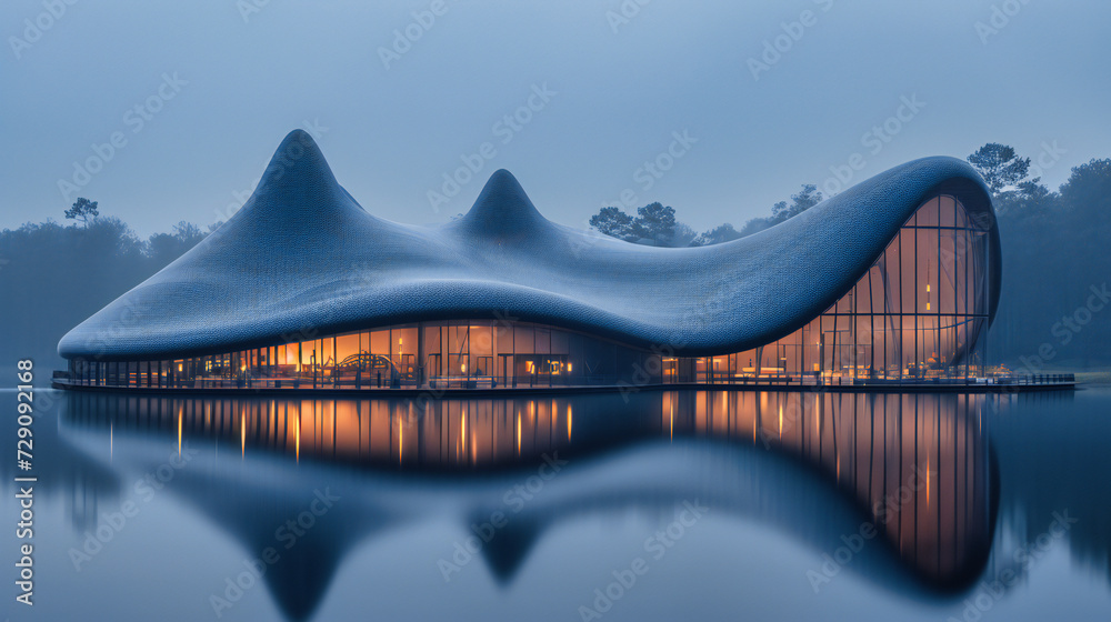 Winter cityscape with snowy buildings and iconic street signs ...